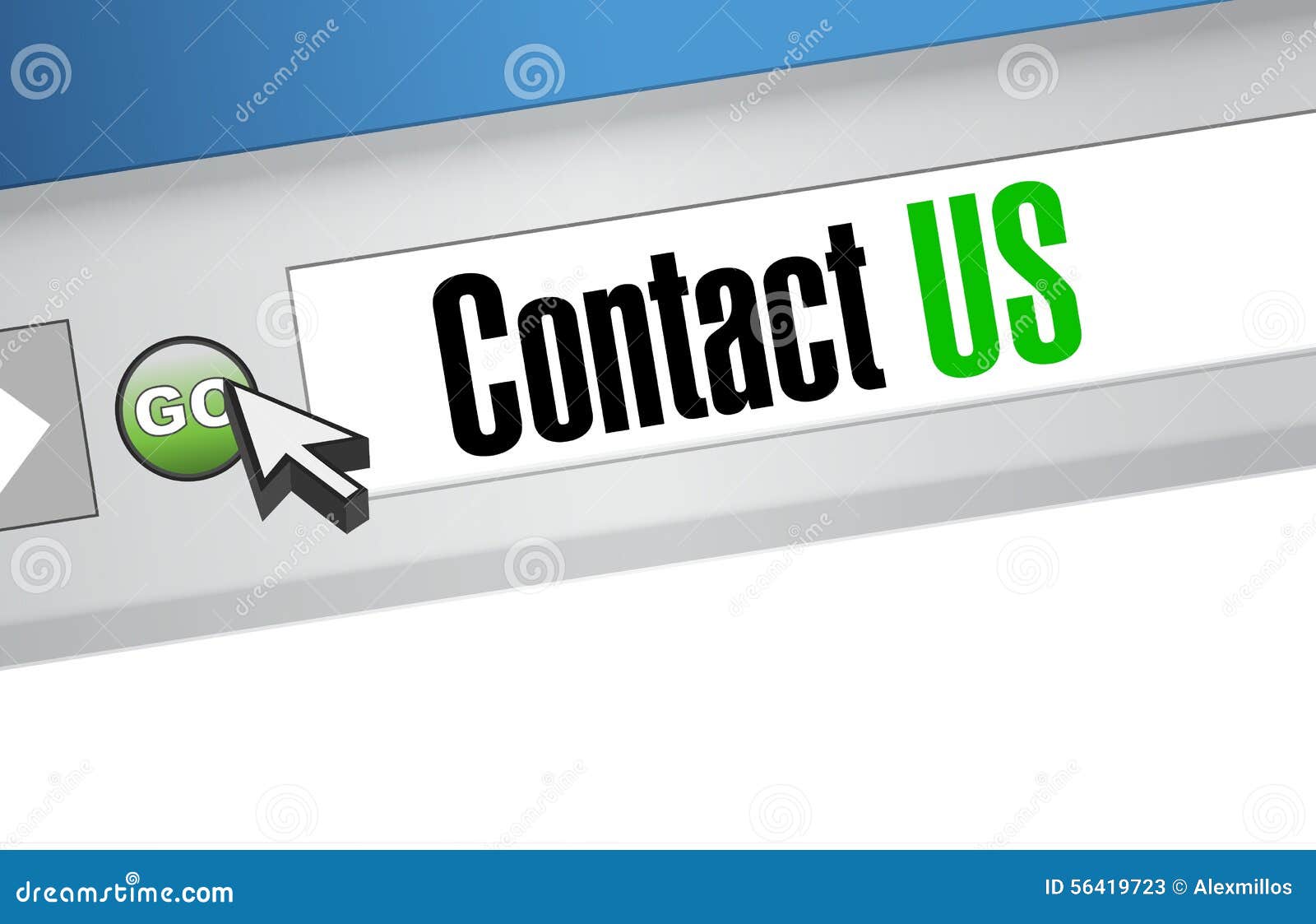 Contact Us Browser Sign Concept Stock Illustration - Illustration of ...