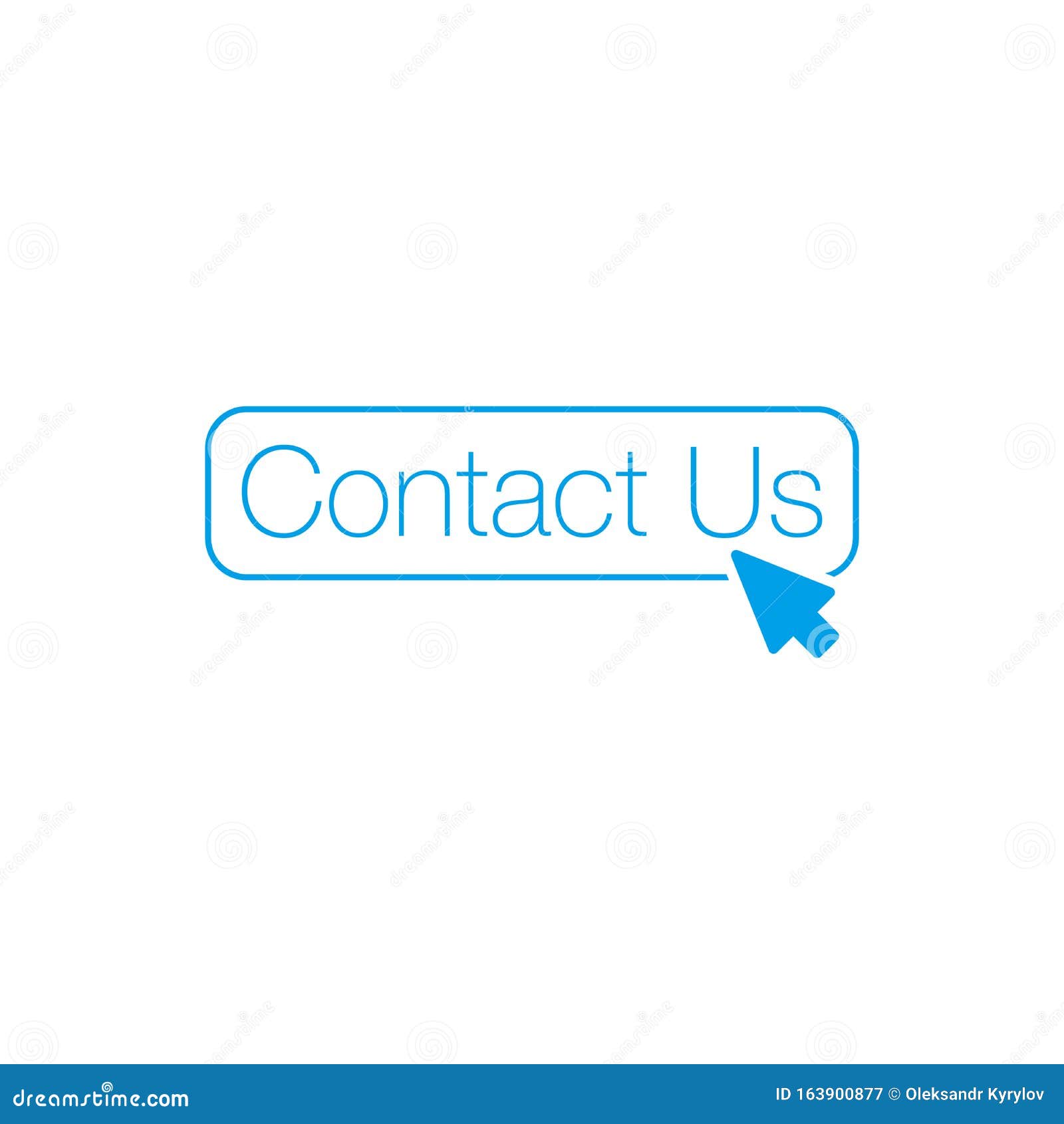 Contact Us Button with Cursor Mouse Arrow, Can Be Used for Web, Ui ...