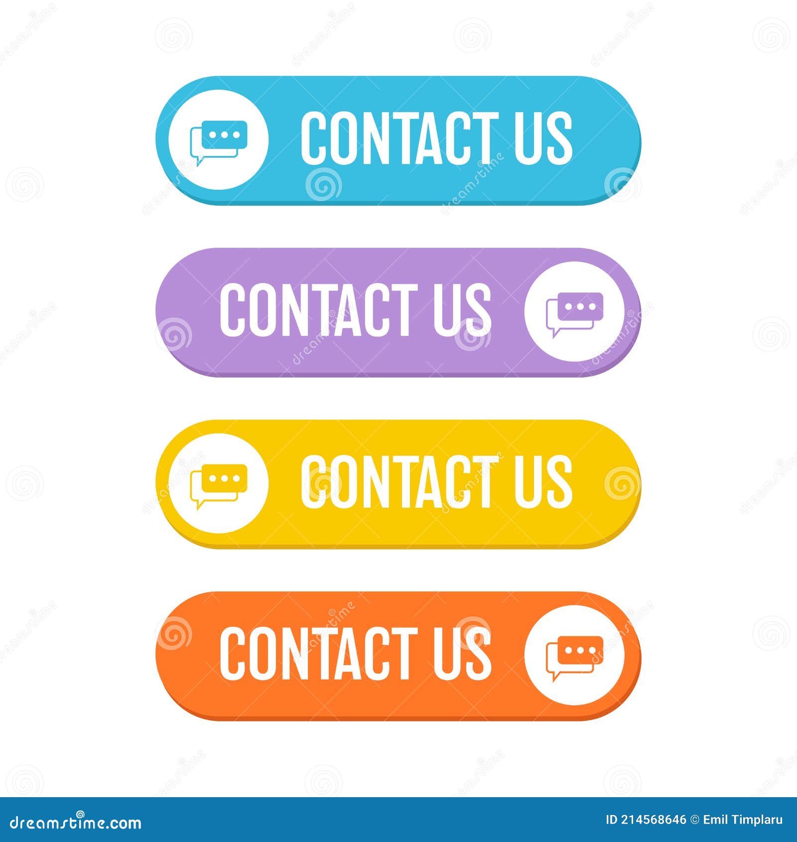 Contact Us Button Vector Design Illustration Stock Vector ...