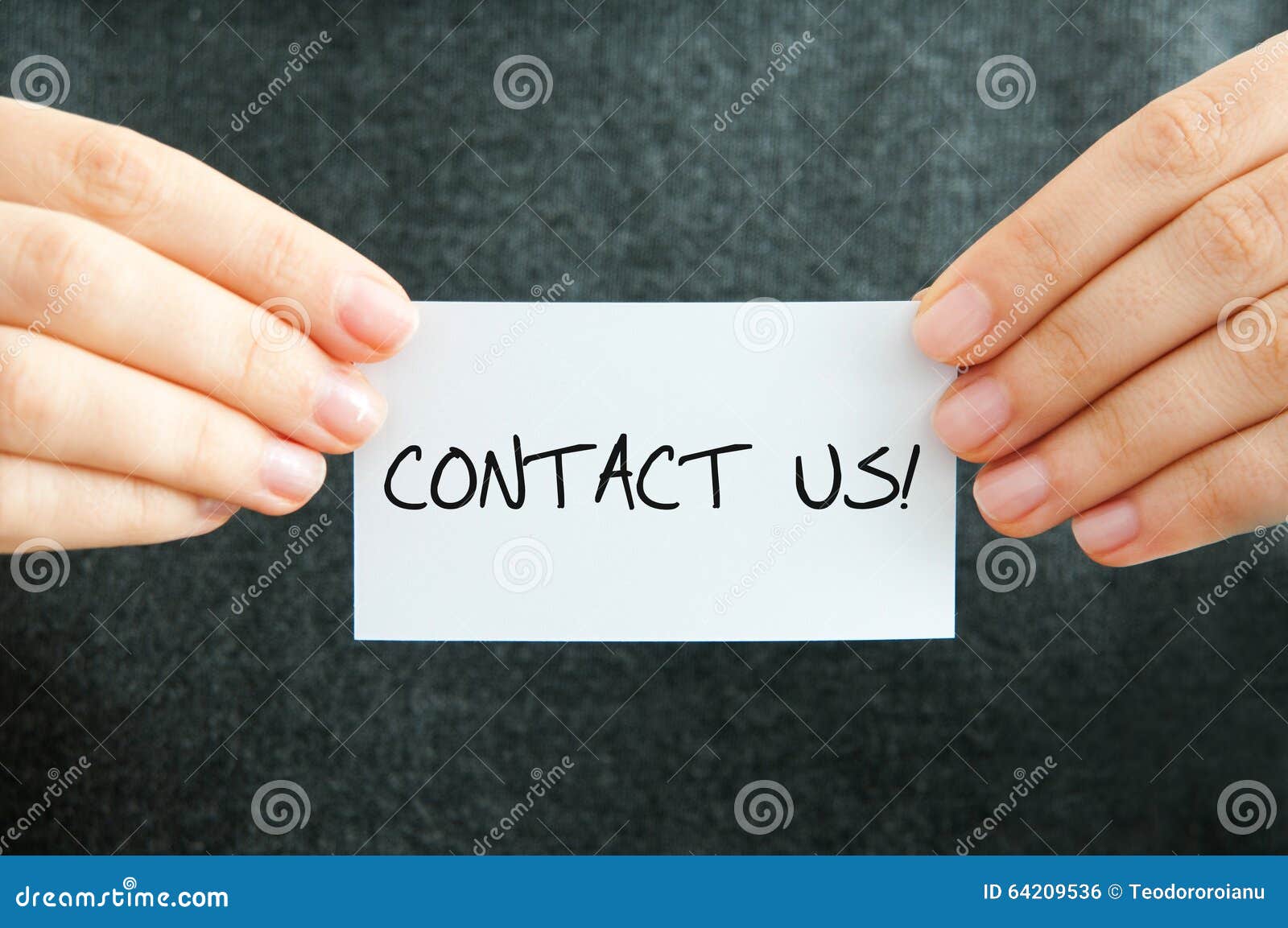 Contact us card stock photo. Image of assistance, service - 64209536