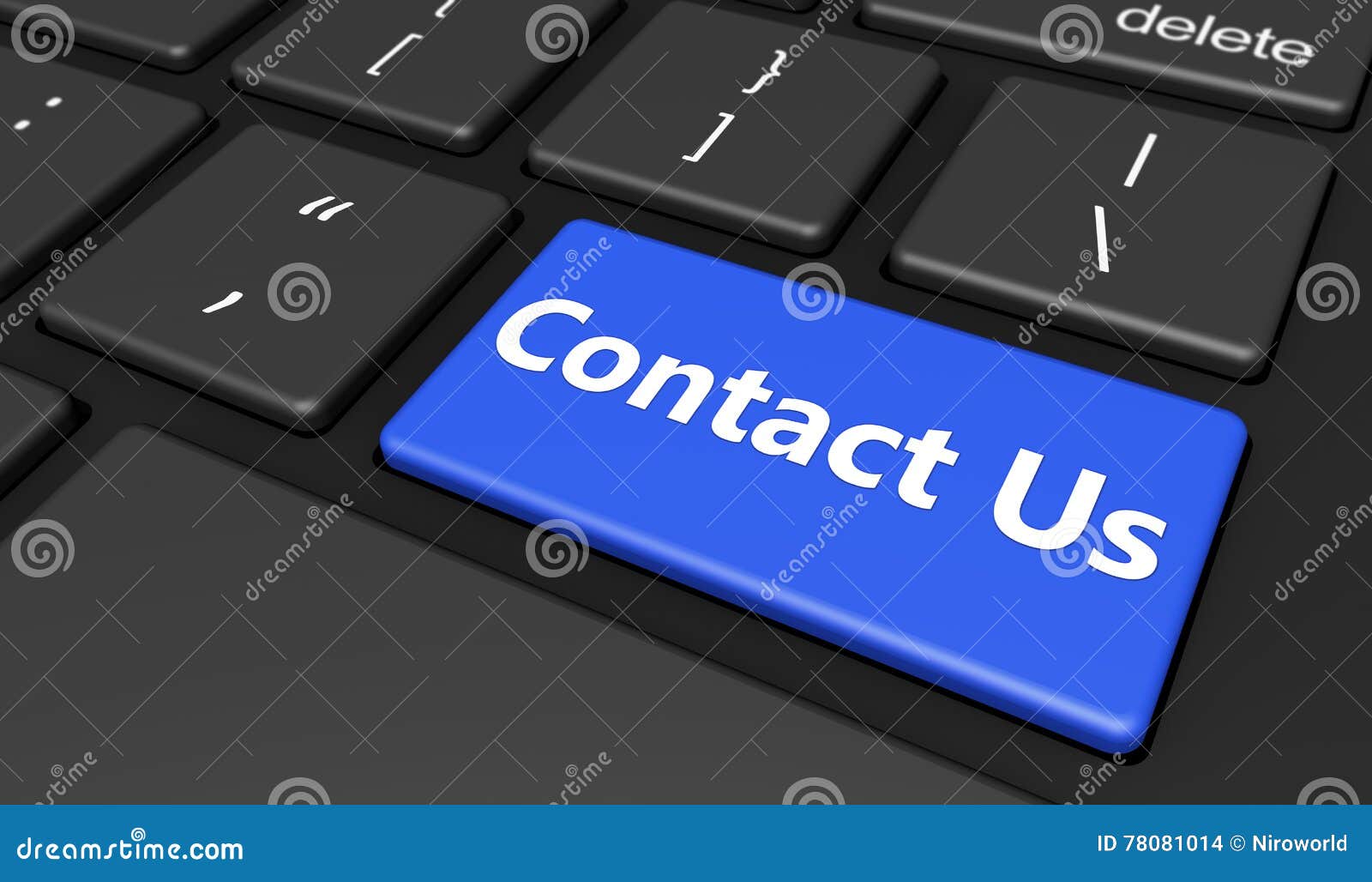 Contact Us Computer Key Button Stock Illustration - Illustration of ...