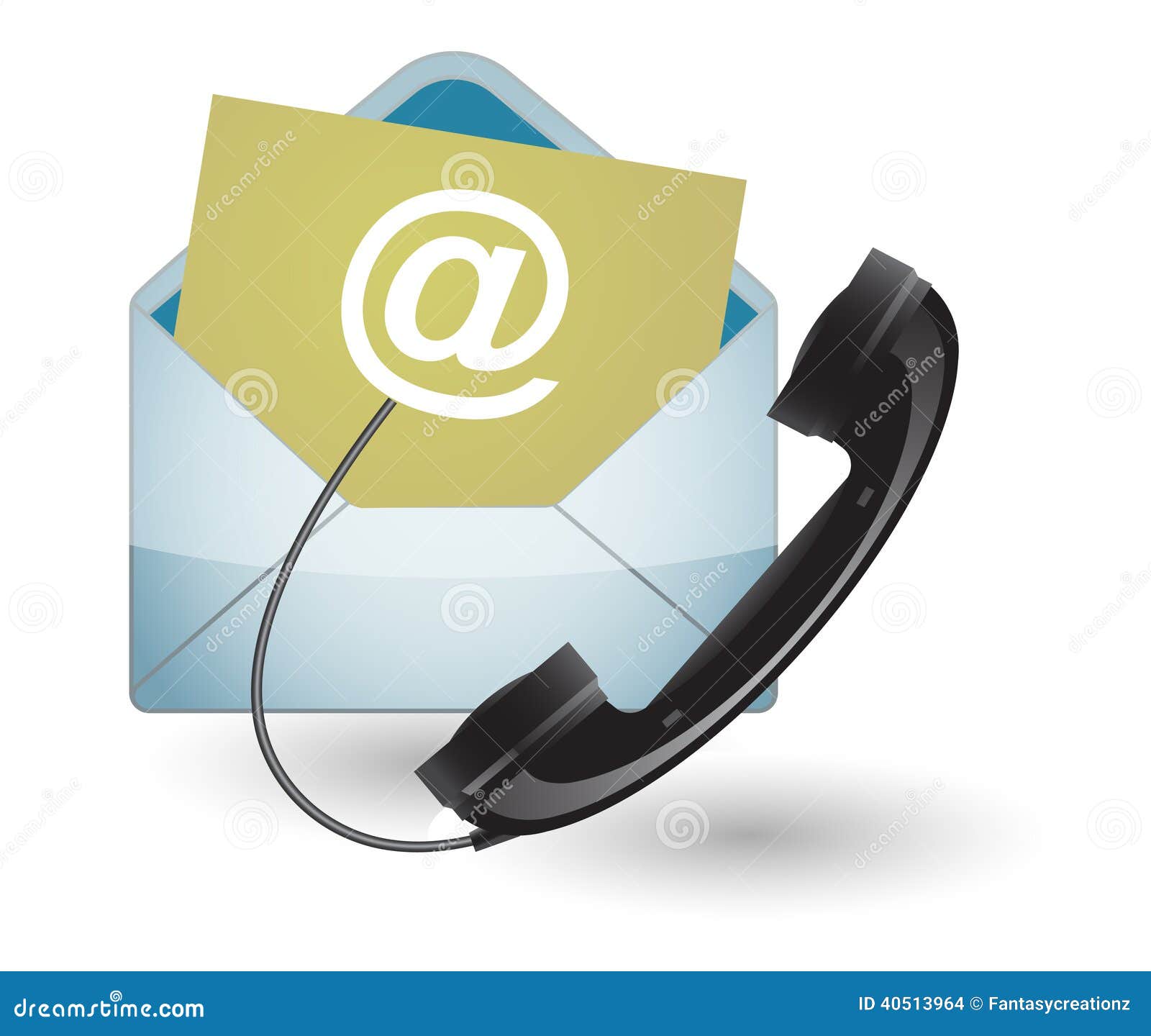 Contact us stock vector. Illustration of mail, email - 40513964