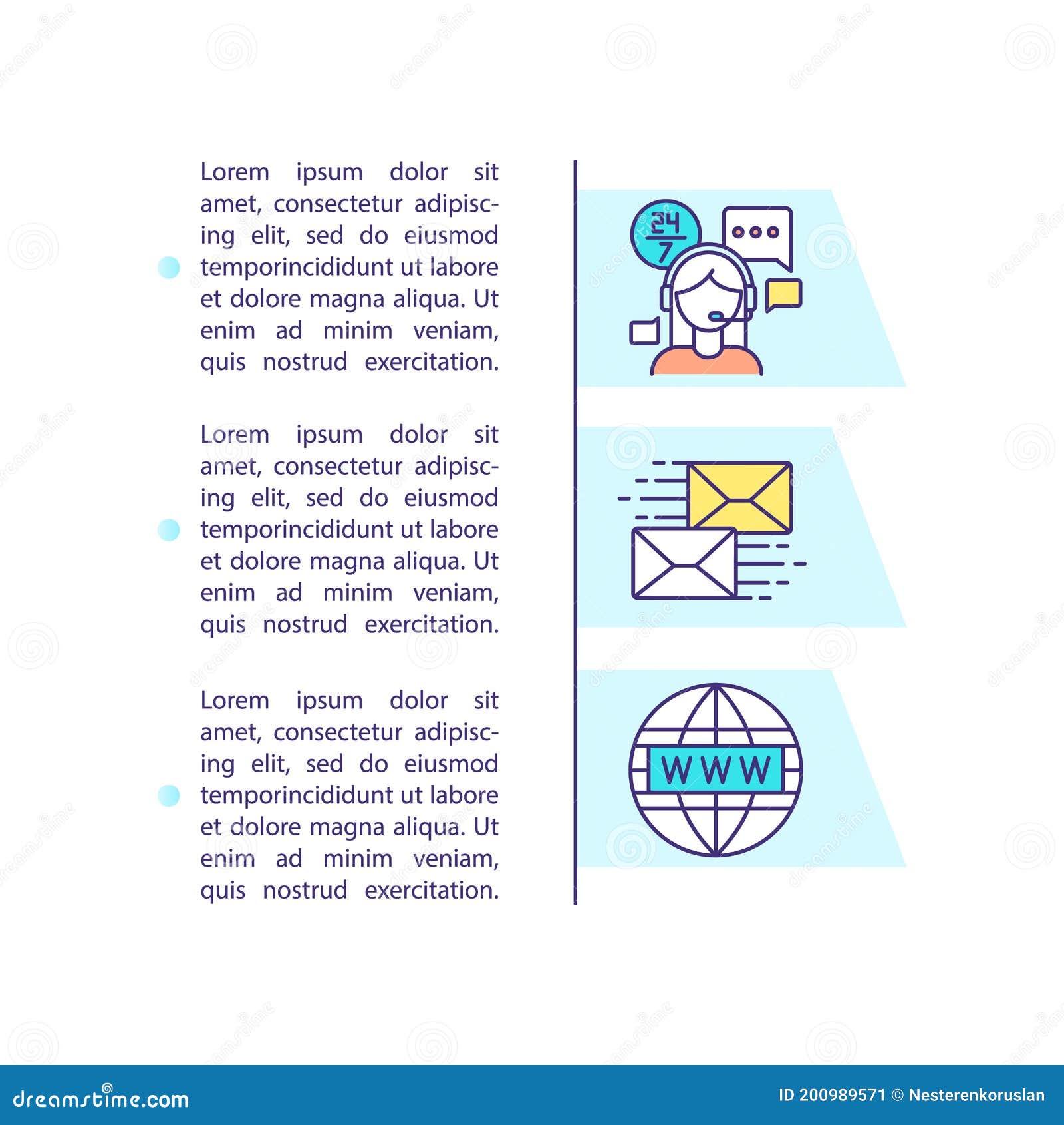 Contact Us Concept Icon with Text Stock Vector - Illustration of logo ...