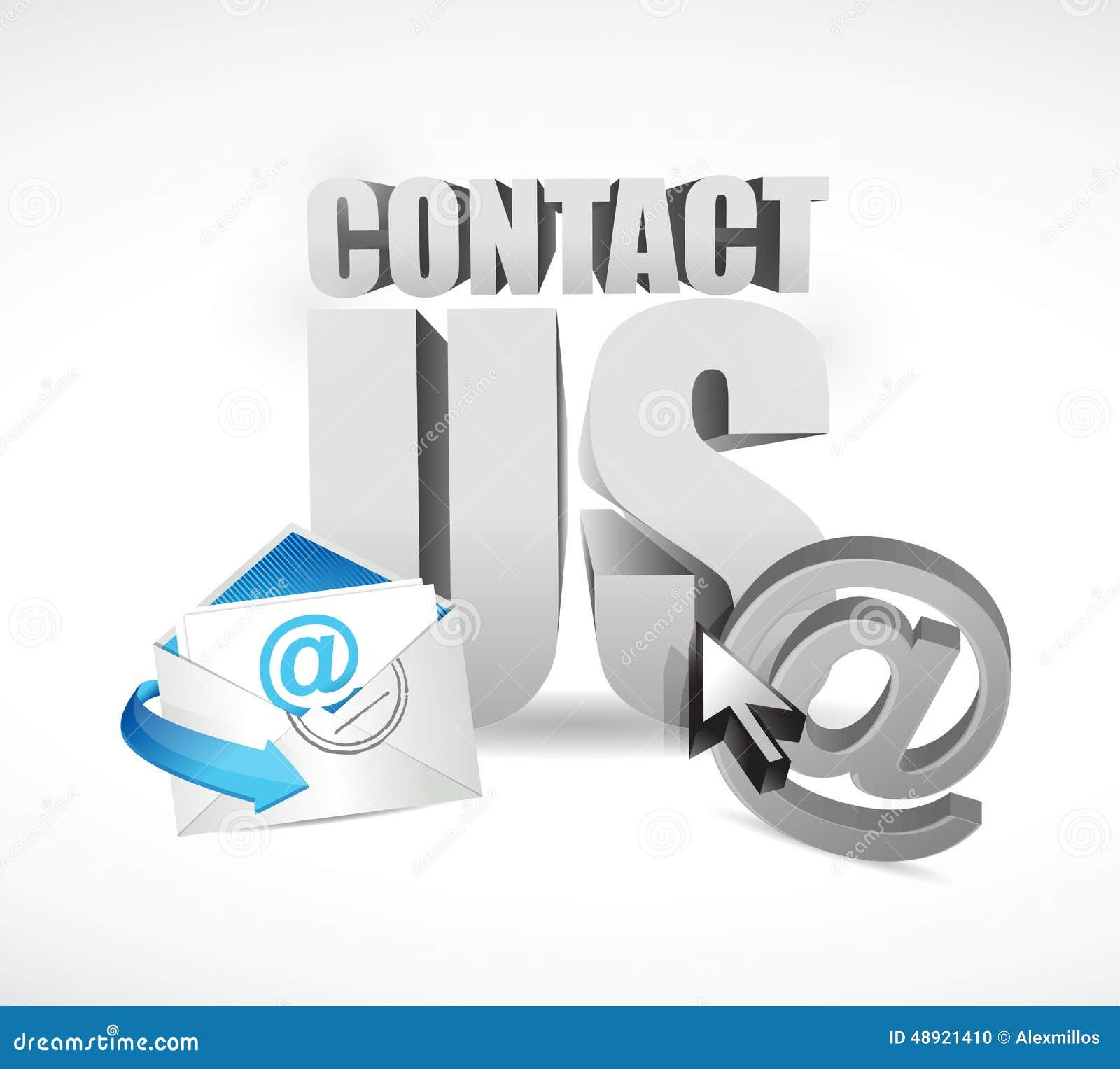 Contact Us Concept Illustration Design Stock Illustration ...