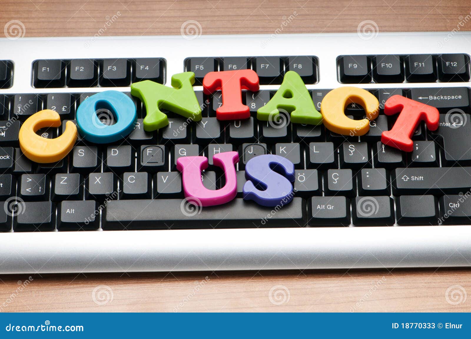 Contact Us Concept with Letters Stock Image - Image of business, word ...