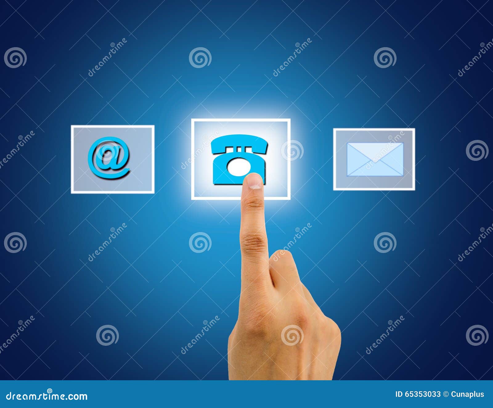 Contact Us Concept Using Male Hand Stock Image - Image of graphic ...