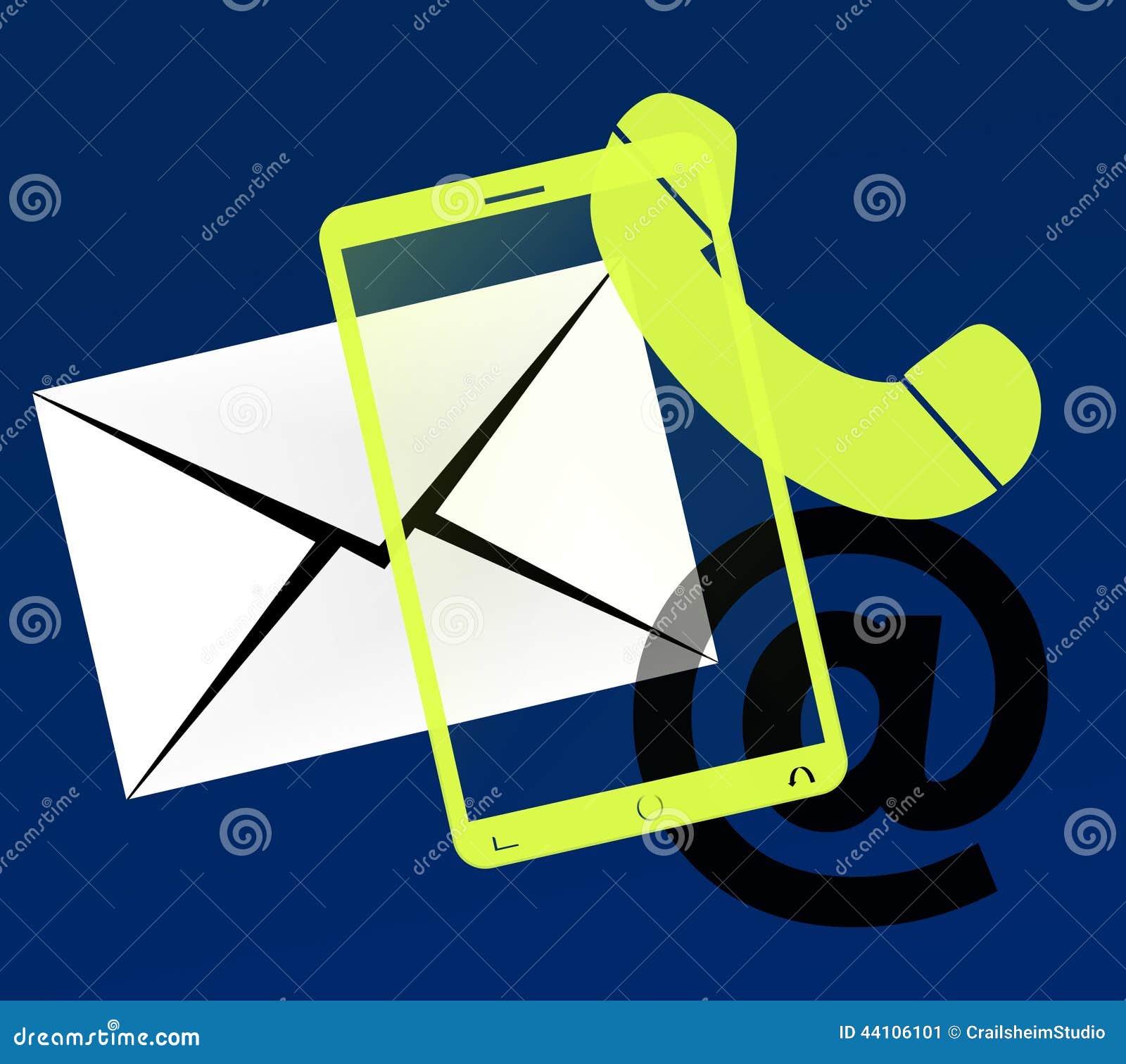 Contact Us Design Elements stock illustration. Illustration of leaf ...