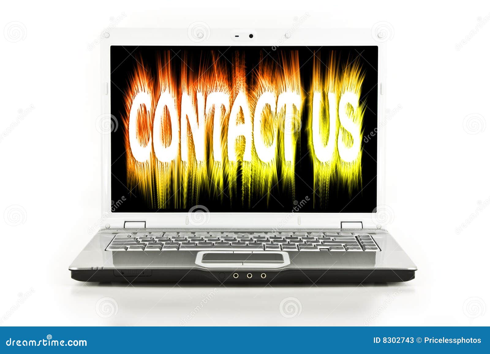 Contact Us Displayed on a Notebook Computer Screen Stock Image - Image ...
