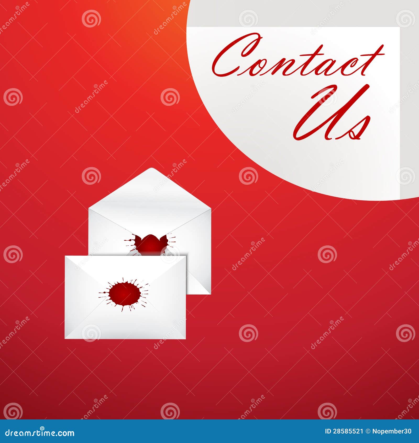 Contact us Email stock vector. Illustration of button - 28585521