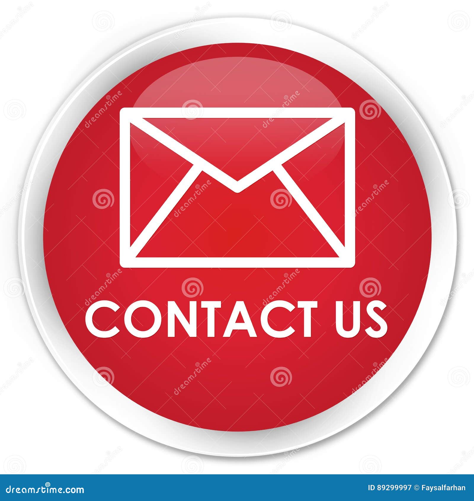 Contact Us (email Icon) Premium Red Round Button Stock Illustration ...