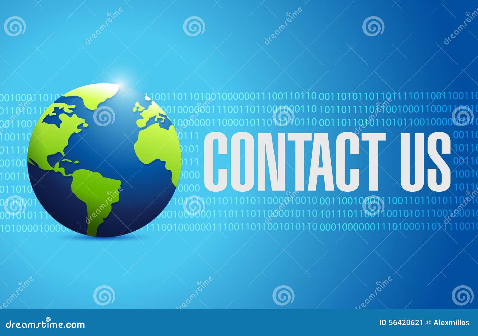 Contact Us Globe Sign Concept Royalty-Free Cartoon | CartoonDealer.com ...