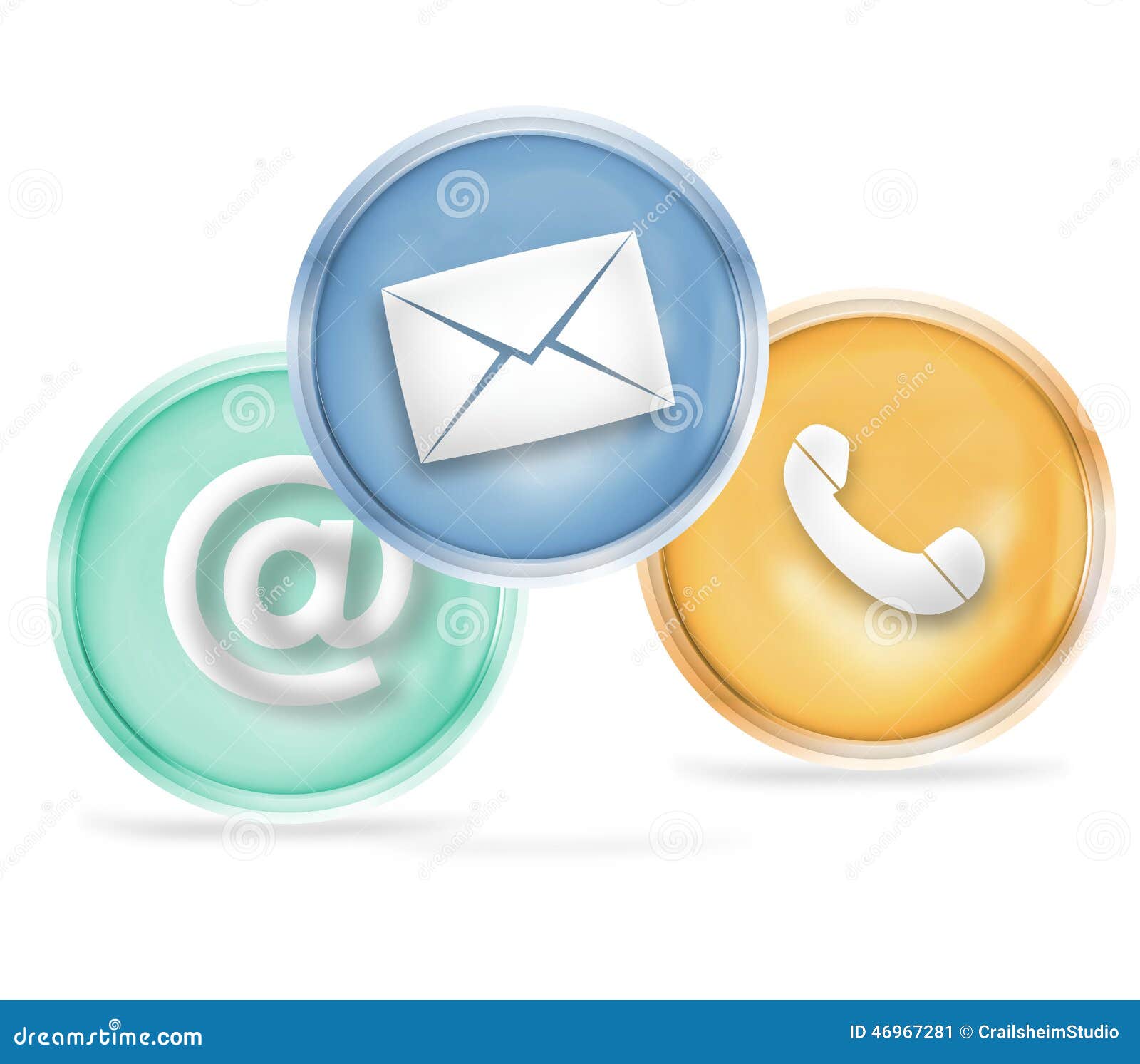 Contact Us stock illustration. Illustration of email - 46967281