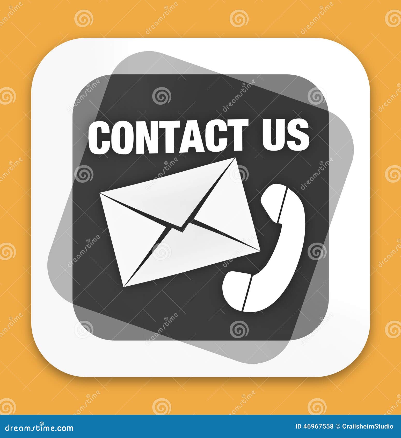 Contact Us stock illustration. Illustration of notepaper - 46967558