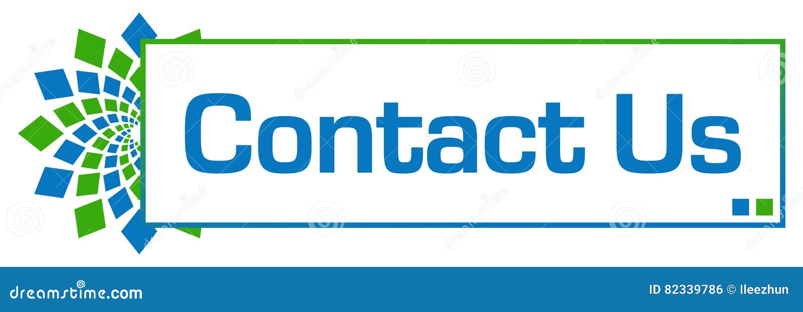 Contact Us Green Blue Circular Box Stock Illustration - Illustration of ...