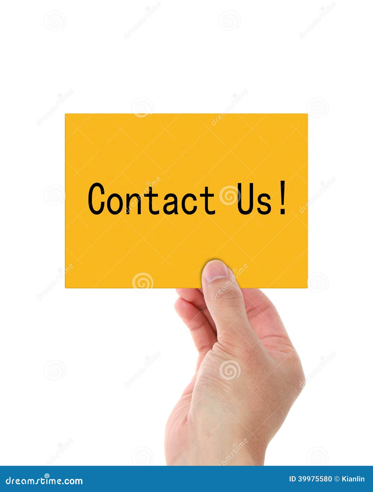 Contact Us! stock photo. Image of paper, note, holding - 39975580