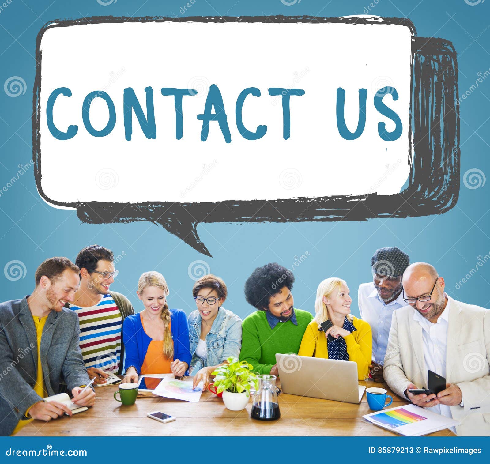 Contact Us Hotline Info Service Customer Care Concept Stock Image ...