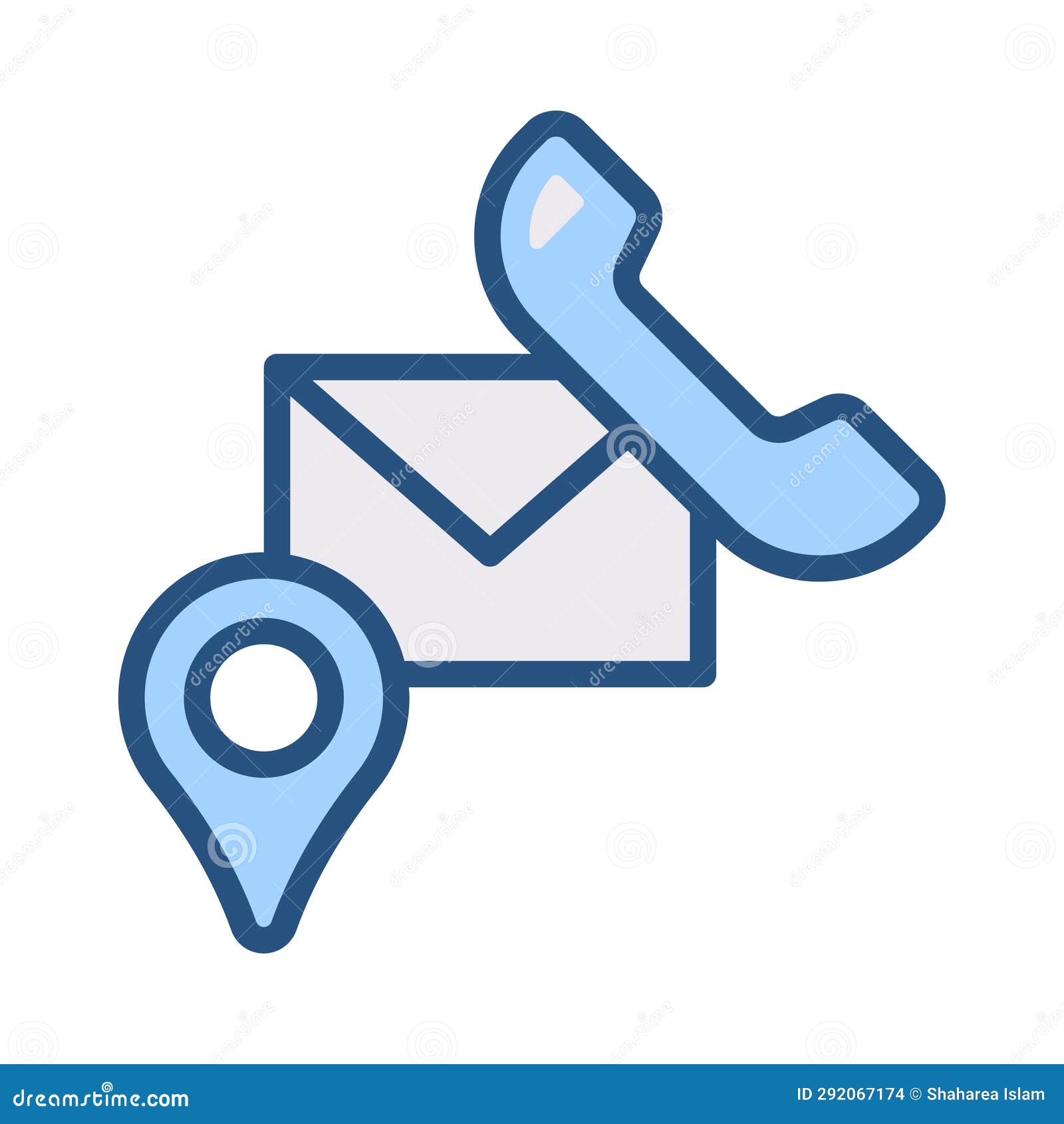 Contact us icon stock vector. Illustration of communication - 292067174