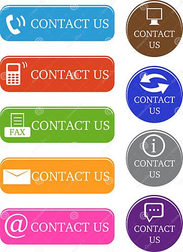 Contact us icons stock vector. Illustration of banner - 82722506