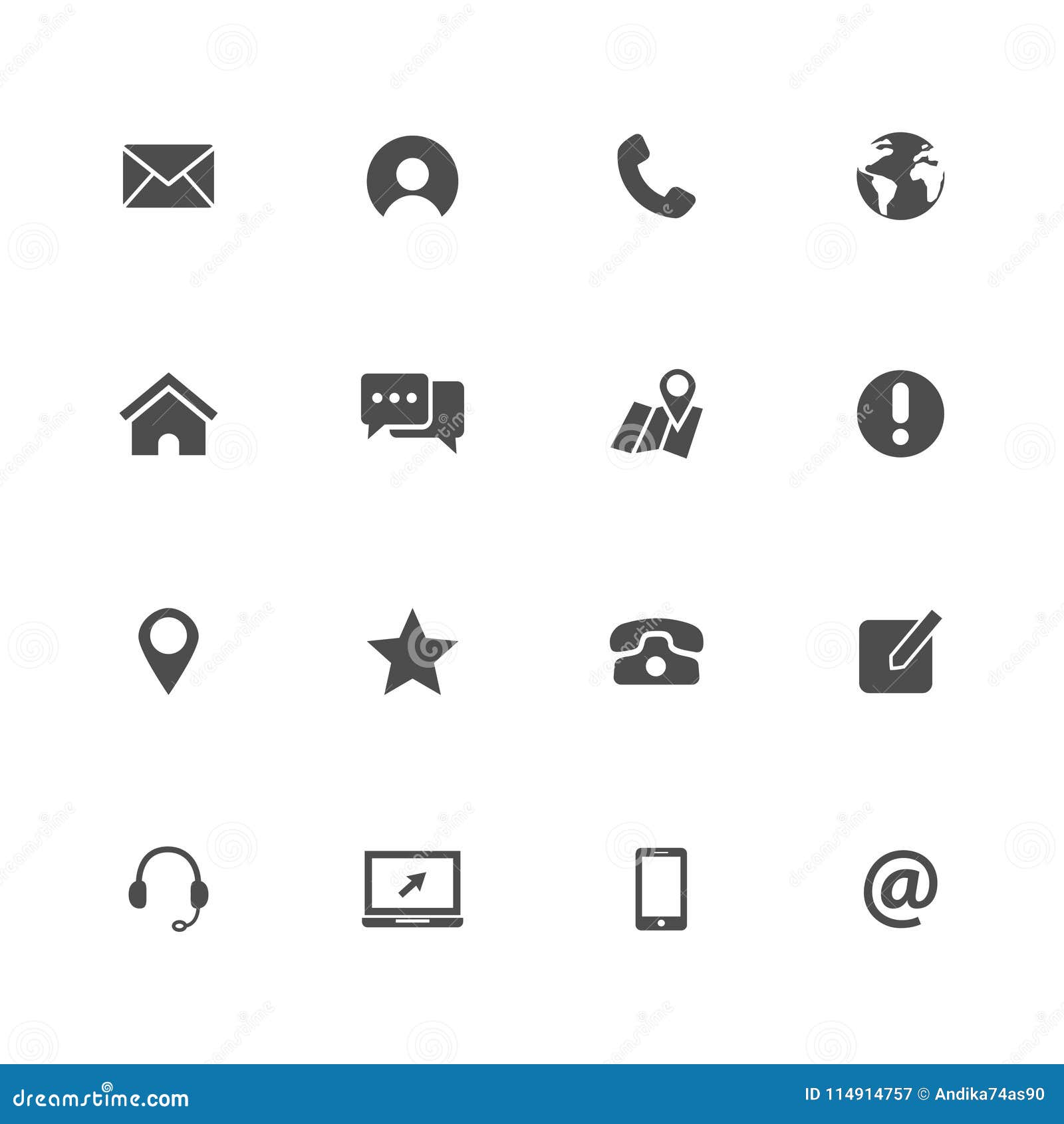 Grey Contact Us Icon Stock Illustrations – 133 Grey Contact Us Icon ...