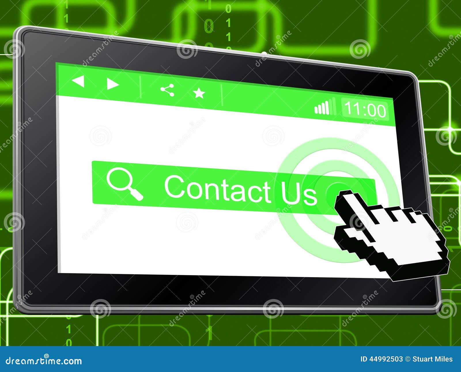 Contact Us Indicates Send Message and Communicate Stock Illustration ...