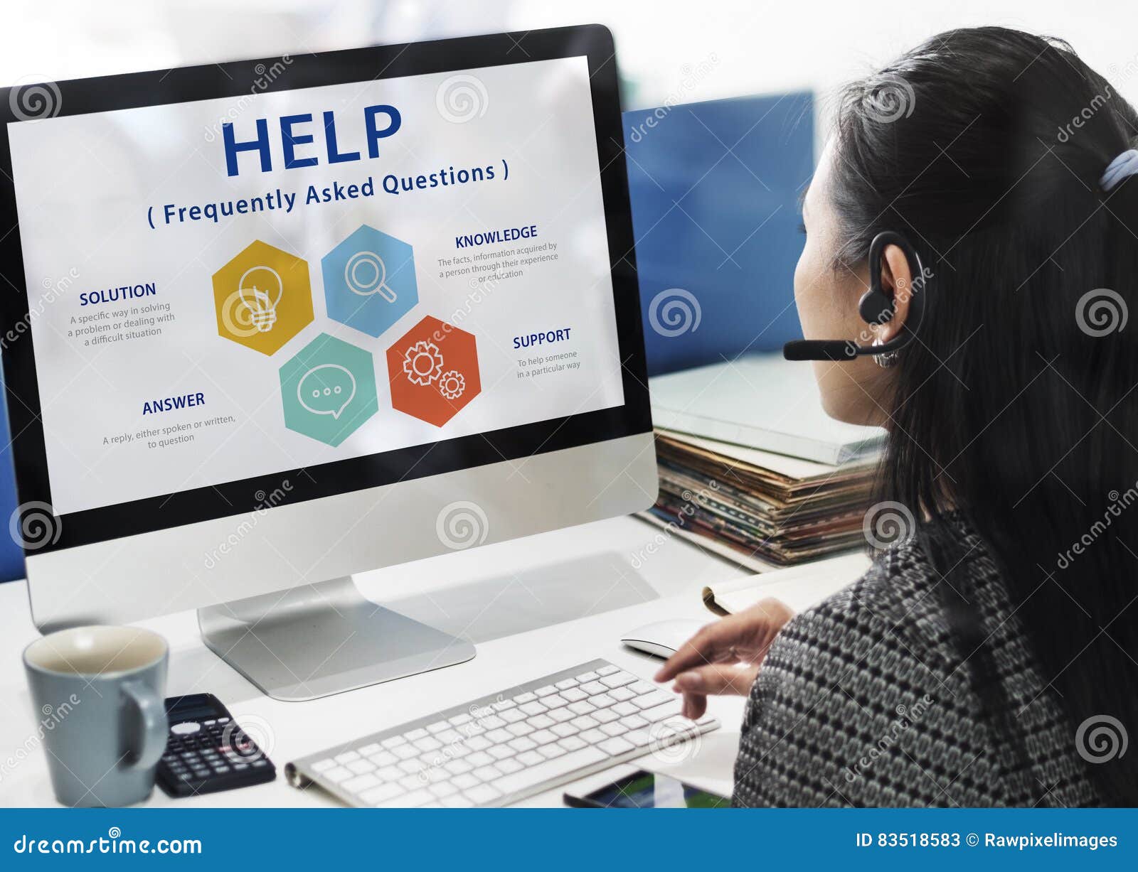 Contact Us Information Faqs Word Concept Stock Image - Image of ...
