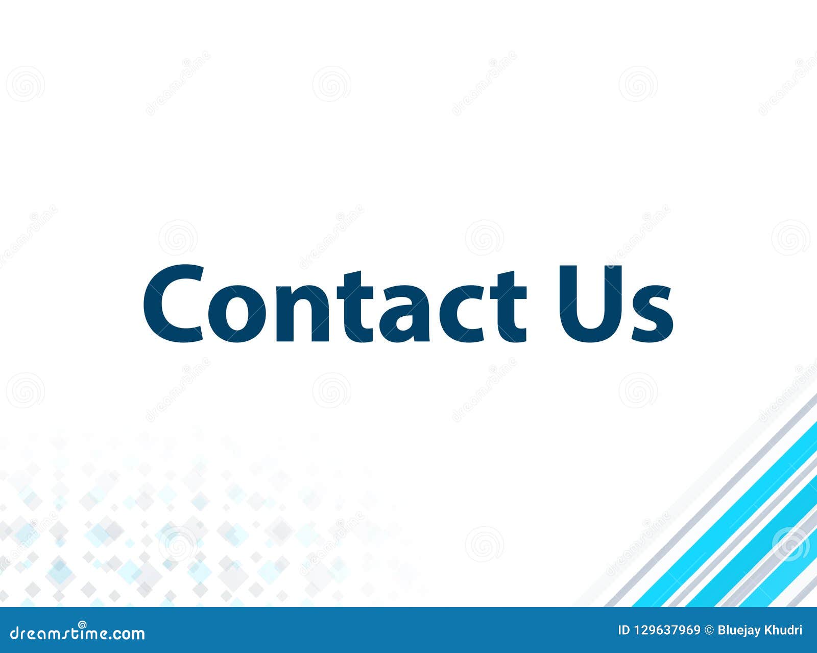 Contact Us Modern Flat Design Blue Abstract Background Stock ...