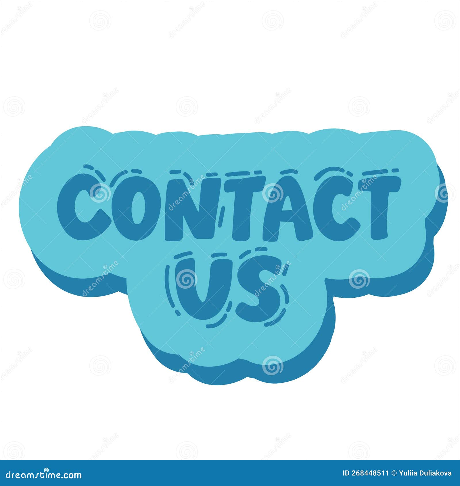 Contact Us Isolated on White. Contact Us Sticker. Contact Us Peeler ...