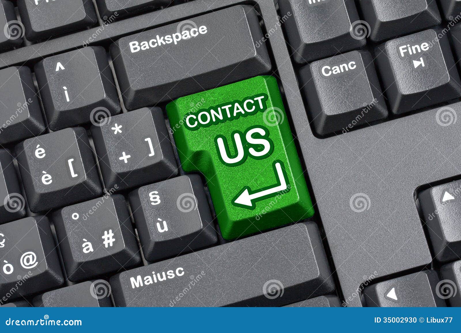 Contact Us Key Computer Keyboard Stock Photo - Image of desktop ...