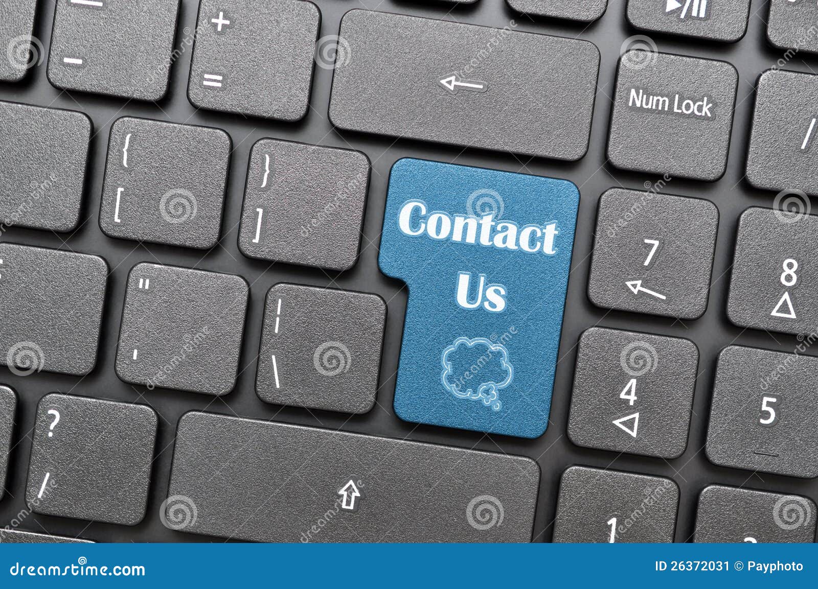 Contact us on keyboard stock illustration. Illustration of dots - 26372031