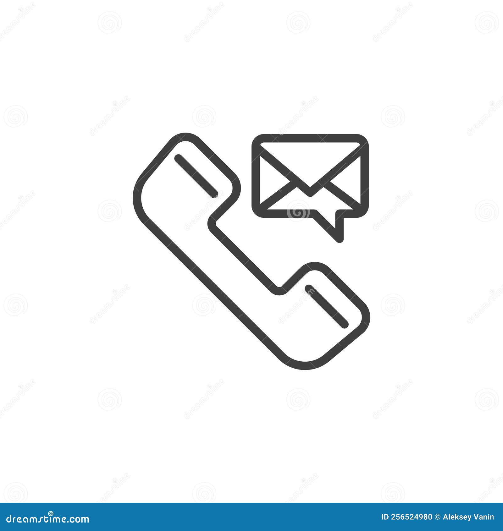 Contact us line icon stock vector. Illustration of graphics - 256524980