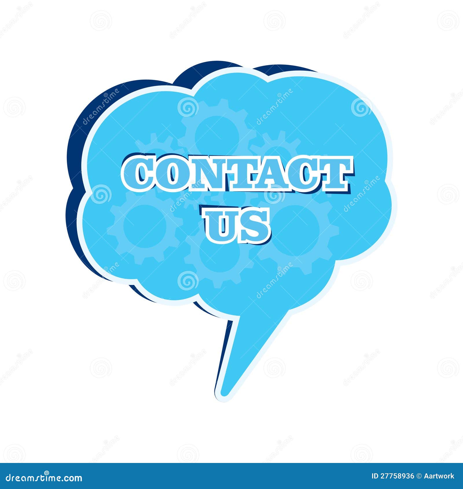 Contact us message bubble stock vector. Illustration of contact - 27758936