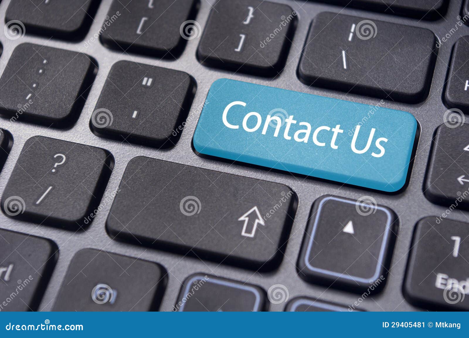 Contact Us Message on Enter Key, for Online Conctact. Stock Image ...