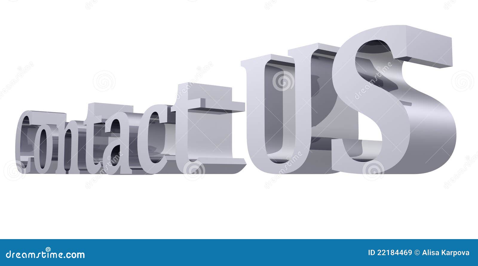 Contact us metal text stock illustration. Illustration of holding ...