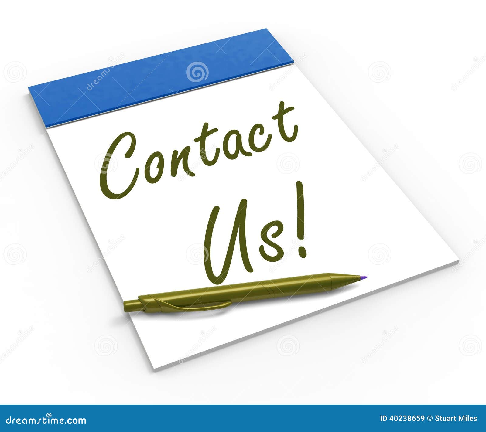 Contact Us! Notebook Means Customer Service Stock Illustration ...