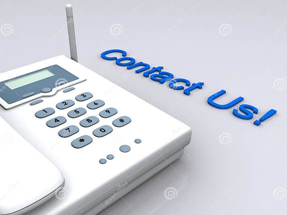 Contact us by phone stock illustration. Illustration of contact - 16153483