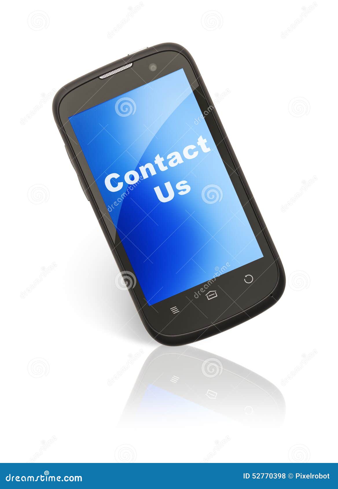 Contact Us Phone stock photo. Image of service, close - 52770398