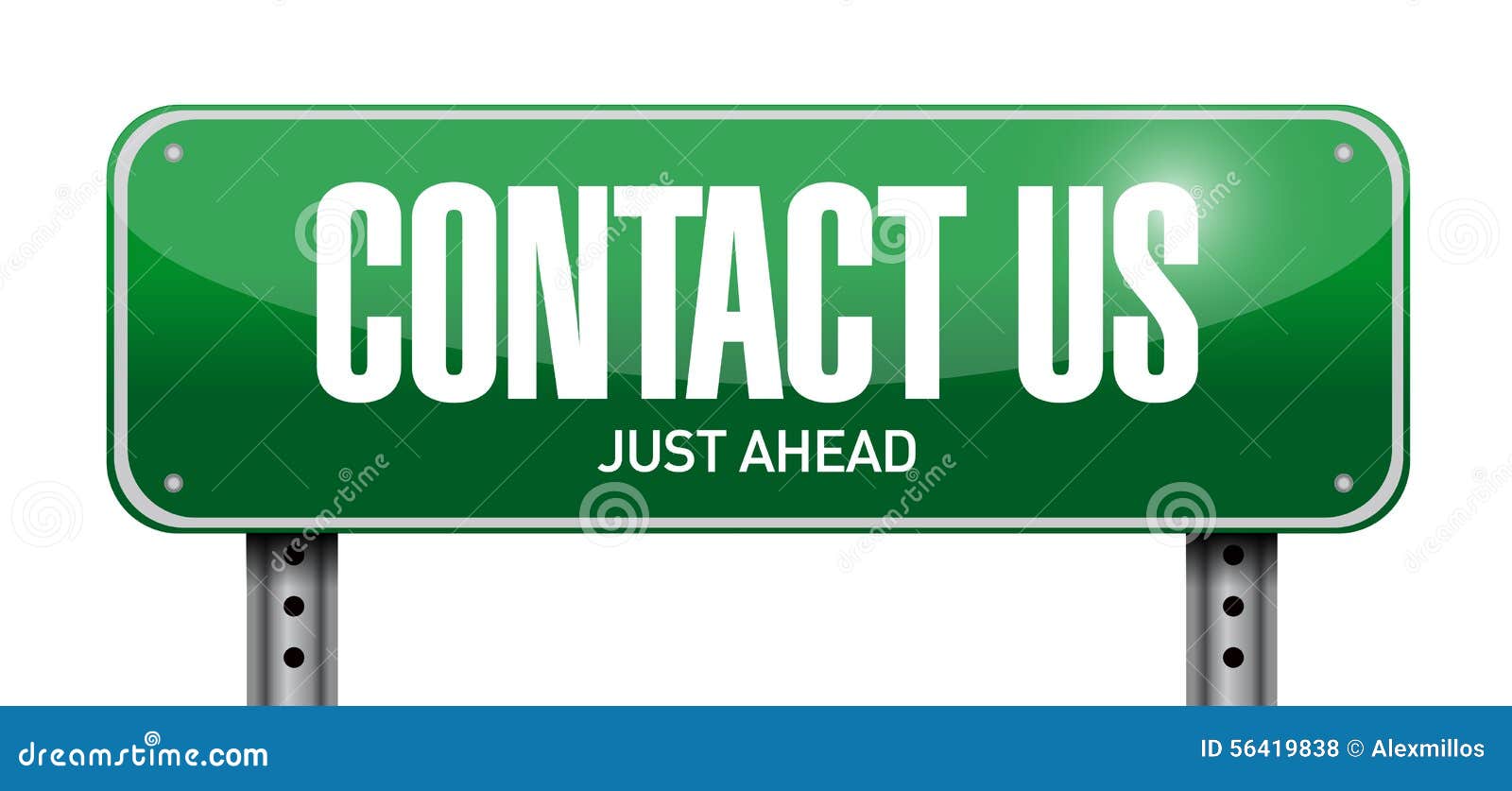 Contact Us Post Sign Concept Stock Illustration - Illustration of icon ...
