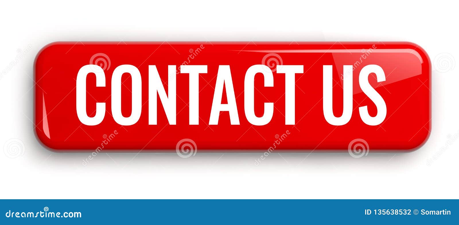 Contact Us Red Button Isolated on White Stock Illustration ...