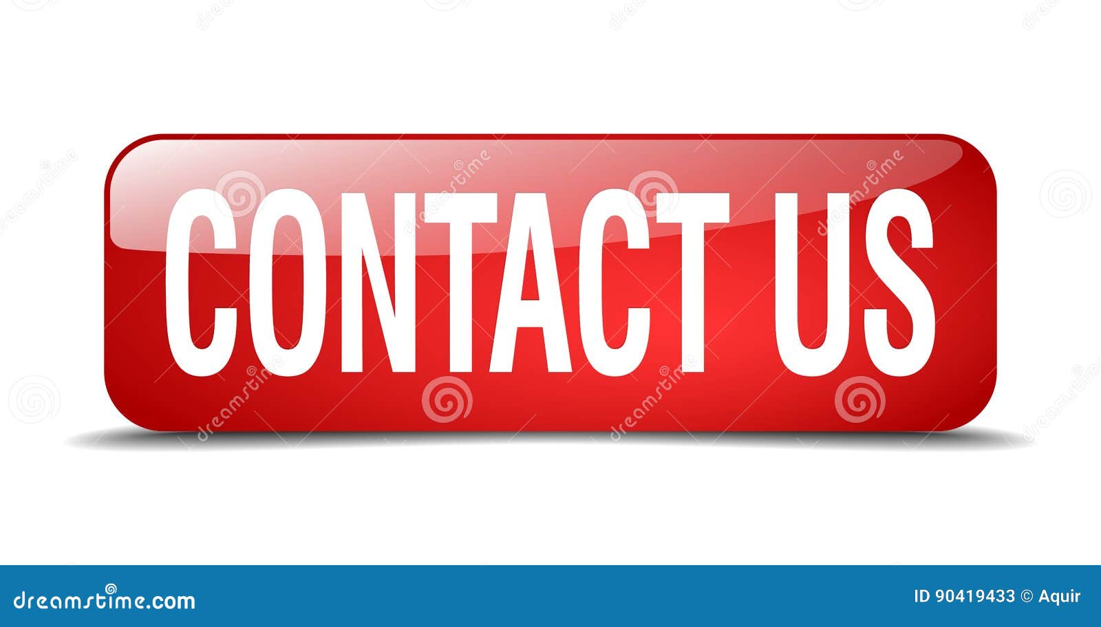 Contact Us Red Square Web Button Stock Vector - Illustration of ...