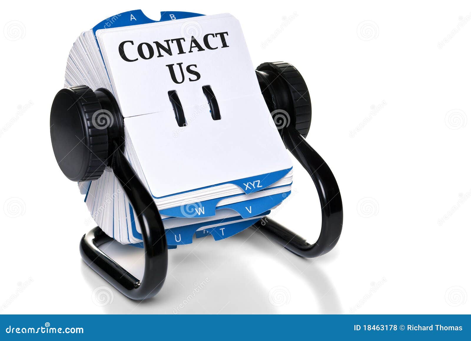 Contact Us on Rotary Card Index Stock Photo - Image of address, card ...