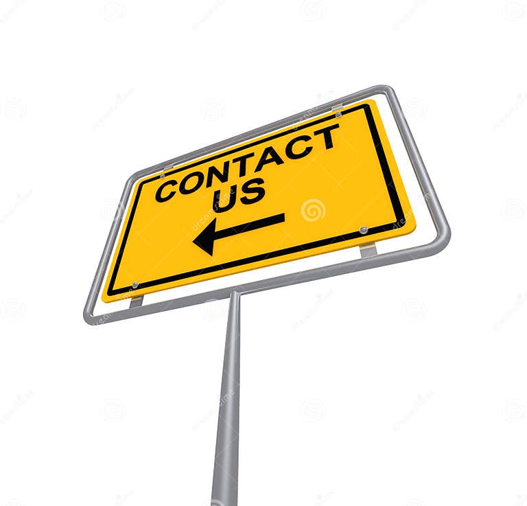 Contact us sign stock illustration. Illustration of illustrated - 26183485