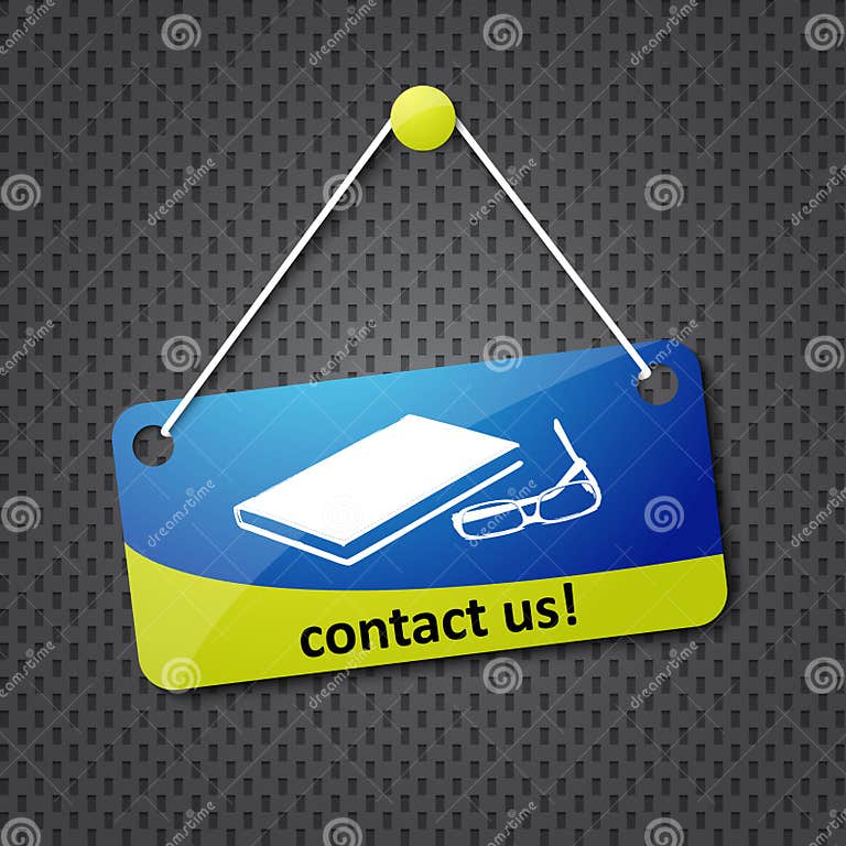 Contact us sign stock vector. Illustration of isolated - 29023665