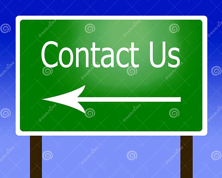 Contact Us sign stock illustration. Illustration of study - 5556391