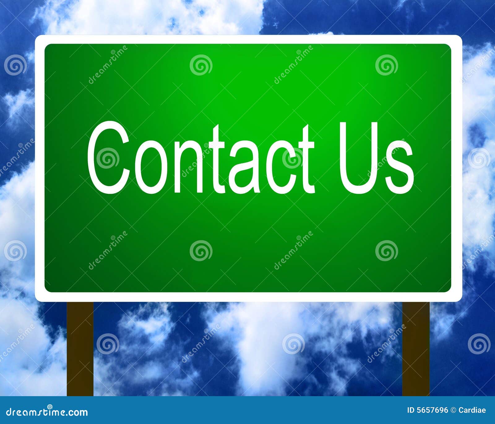 Contact Us sign guidepost stock illustration. Illustration of business ...