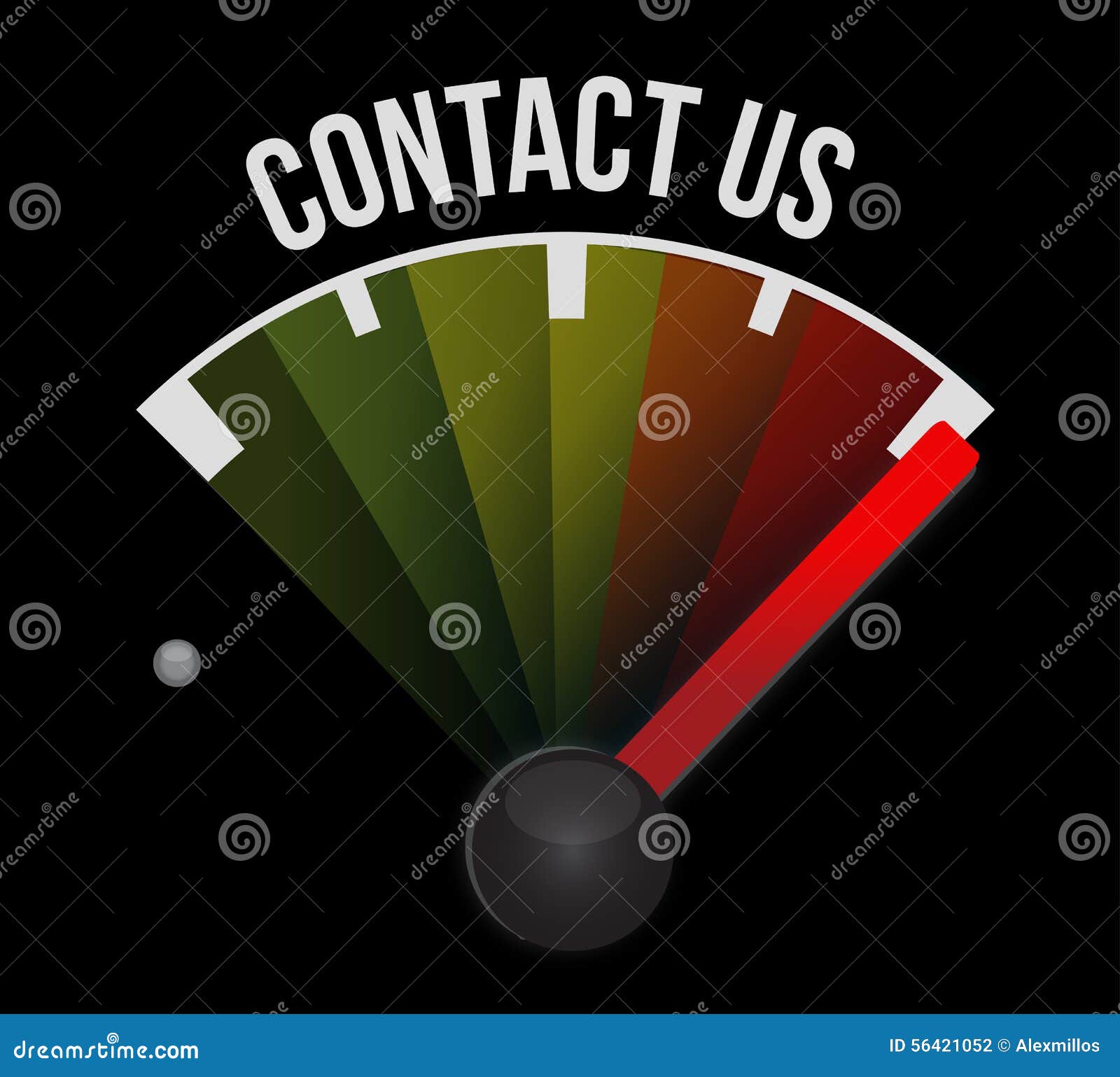 Contact Us Speedometer Sign Concept Illustration | CartoonDealer.com ...