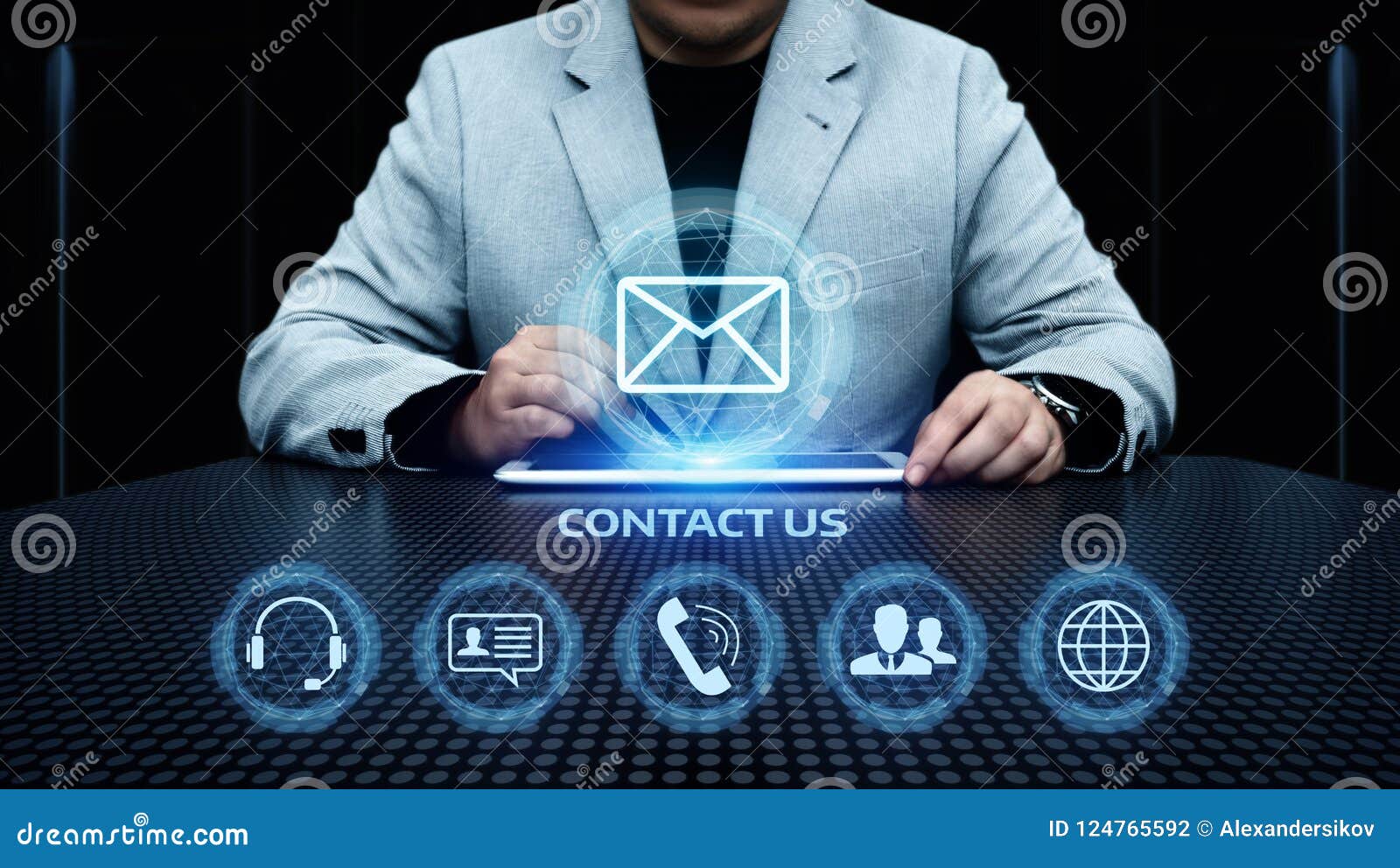 Contact Us Support Service Business Technology Internet Concept Stock ...