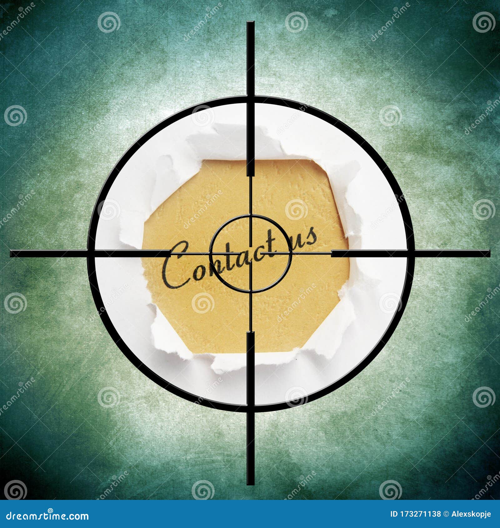 Contact us target concept stock photo. Image of close - 173271138