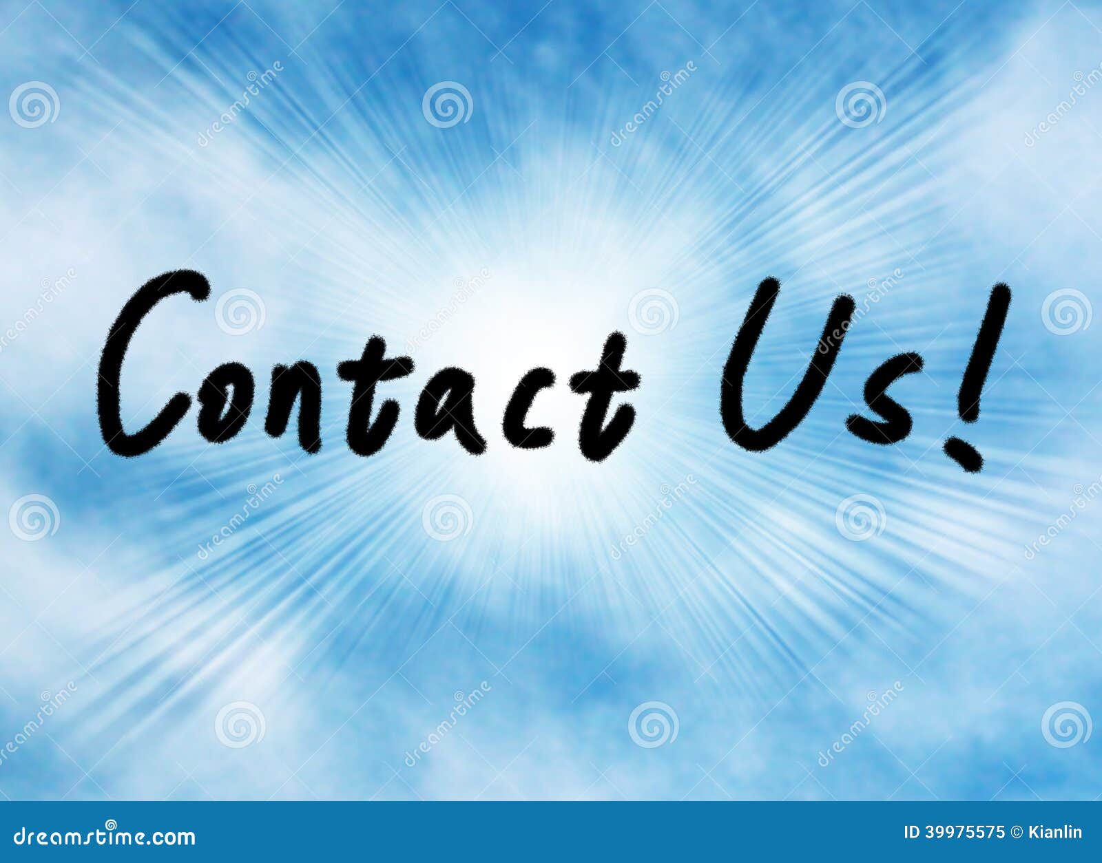 Contact us! stock image. Image of ballpen, blue, calligraphy - 39975575