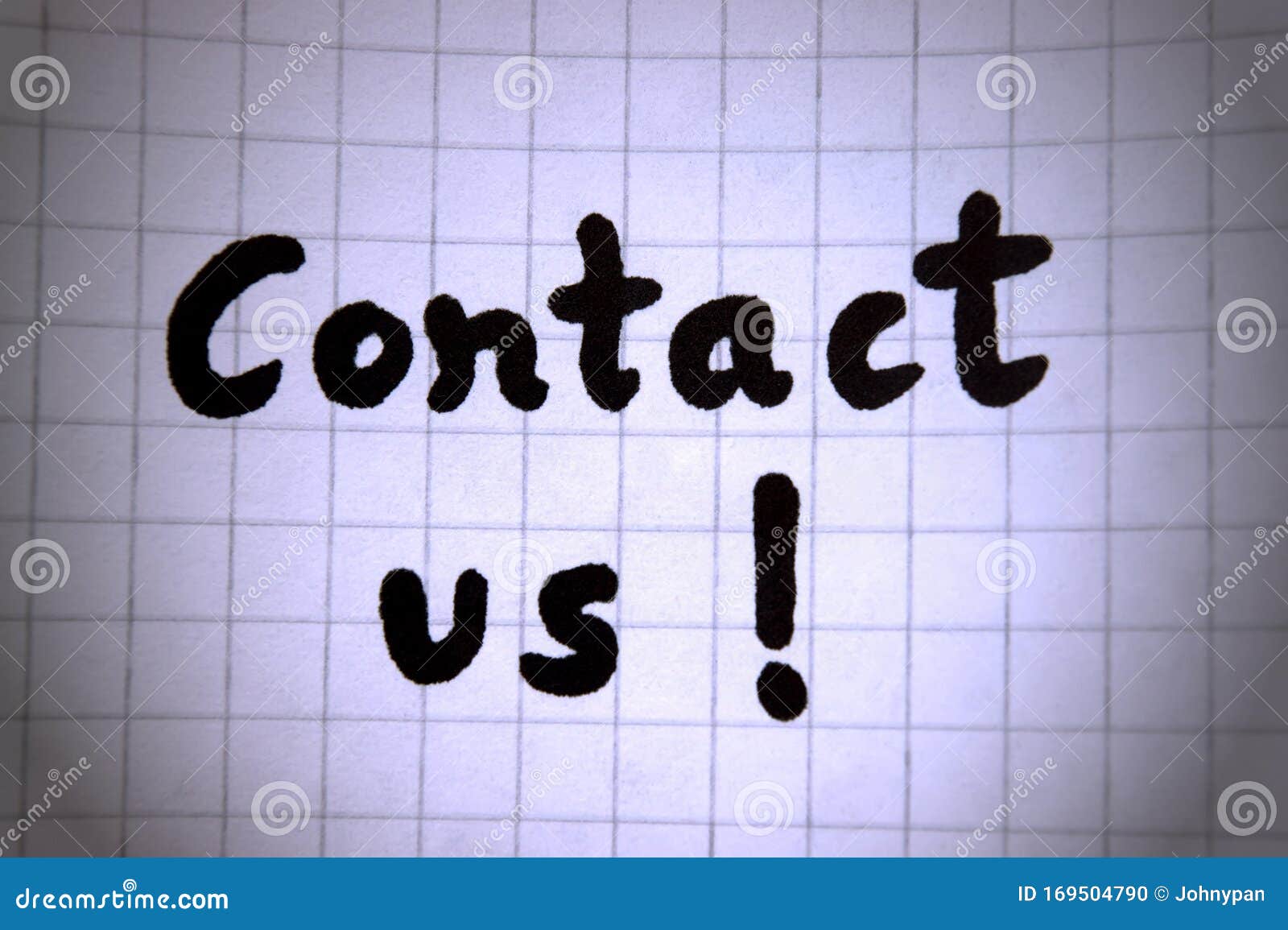 Contact Us Text Hand Written on Paper Stock Photo - Image of card ...