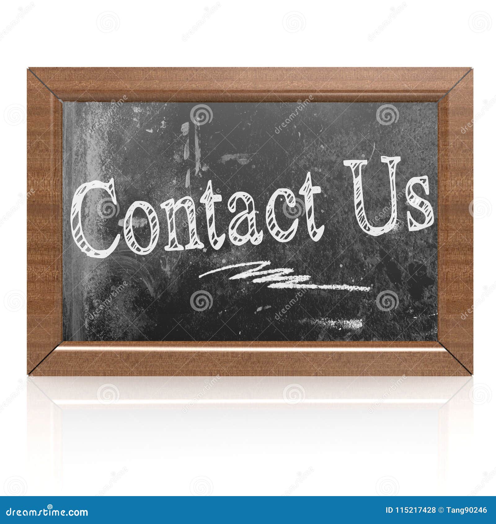 Contact Us Text Written on Blackboard Stock Illustration - Illustration ...